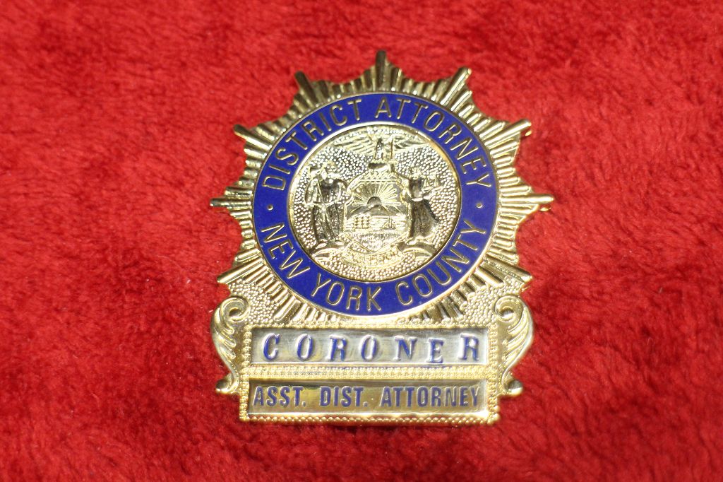 New York Country Coroner Badge US Abzeichen S&W