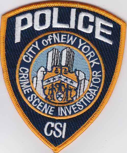 "CSI City of New York Crime Scene Investigator" Patch