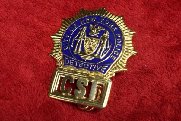 Detective City of New York Police CSI Badge
