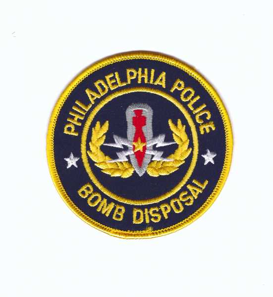Philadelphia Police Bomb Disposal Patch Aufbügler Aufnäher US Polizei